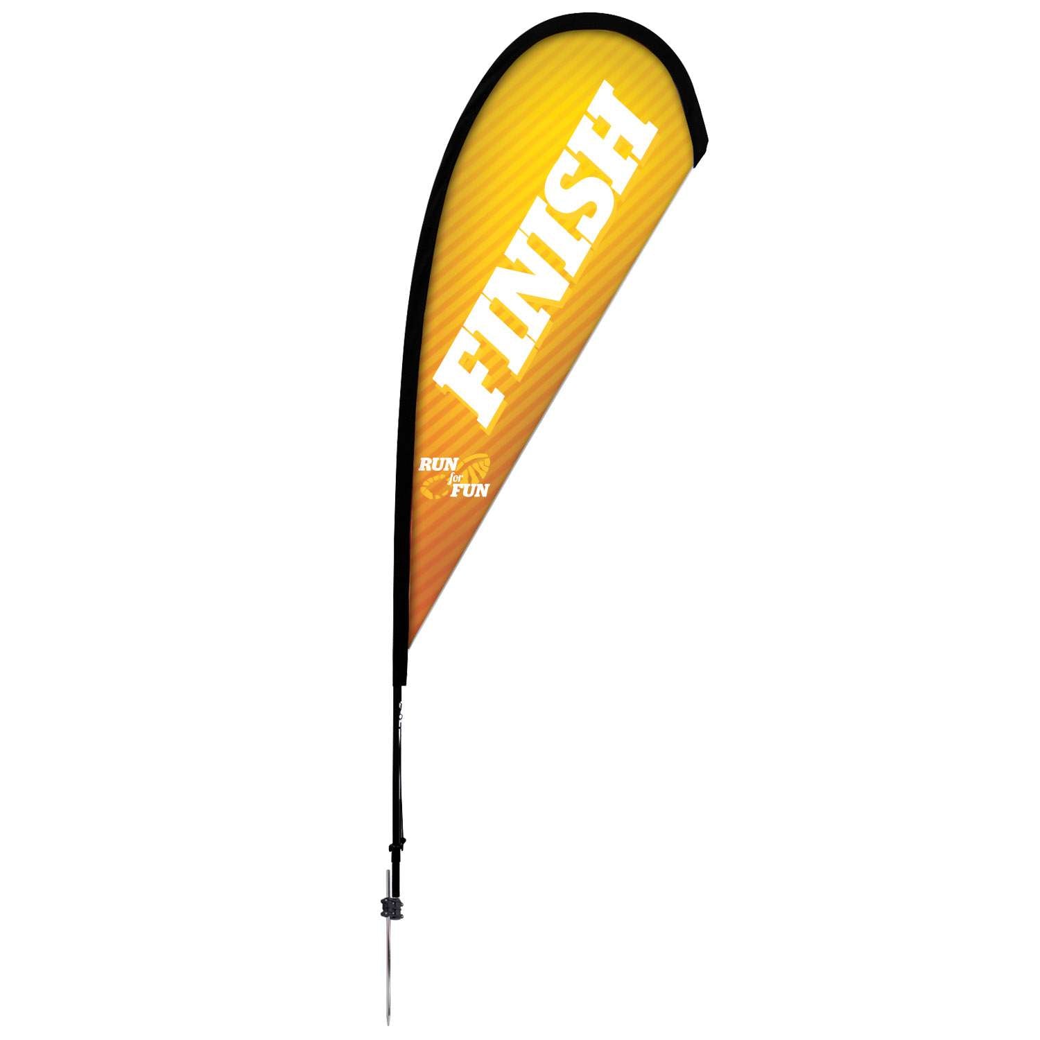 8' Premium Teardrop Sail Sign Kit (Single-Sided with Ground Spike ...