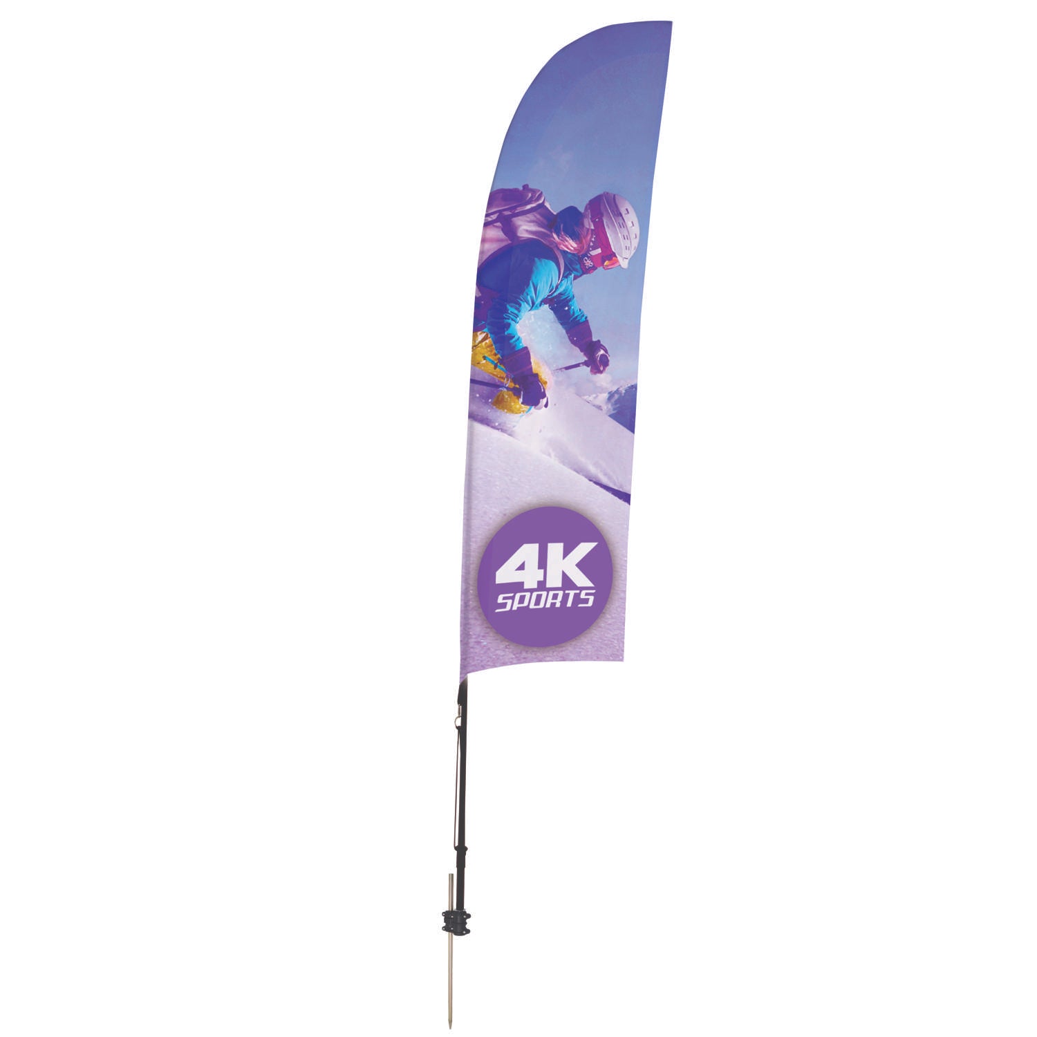 7' Streamline Blade Sail Sign Kit (Single-Sided with Ground Spike ...