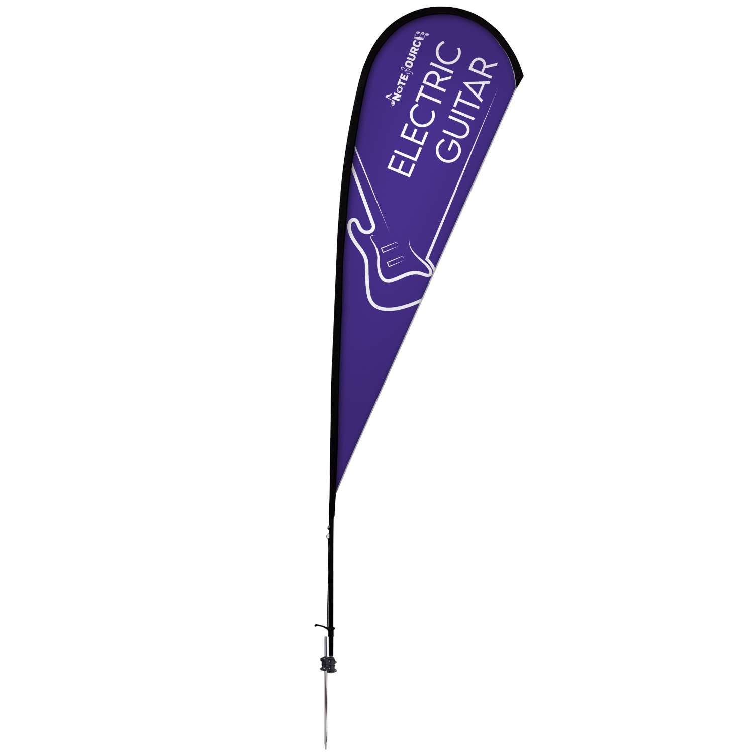 11.5' Elite Teardrop Nylon Sail Sign Kit (Single-Sided with Ground Spi ...
