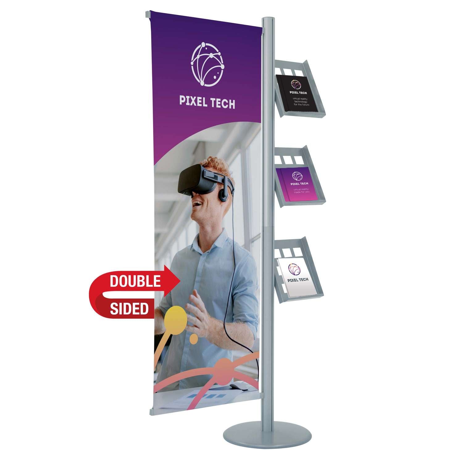 Flex Banner Display Single-Banner with Lit Rack Kit – Ink'd Stores