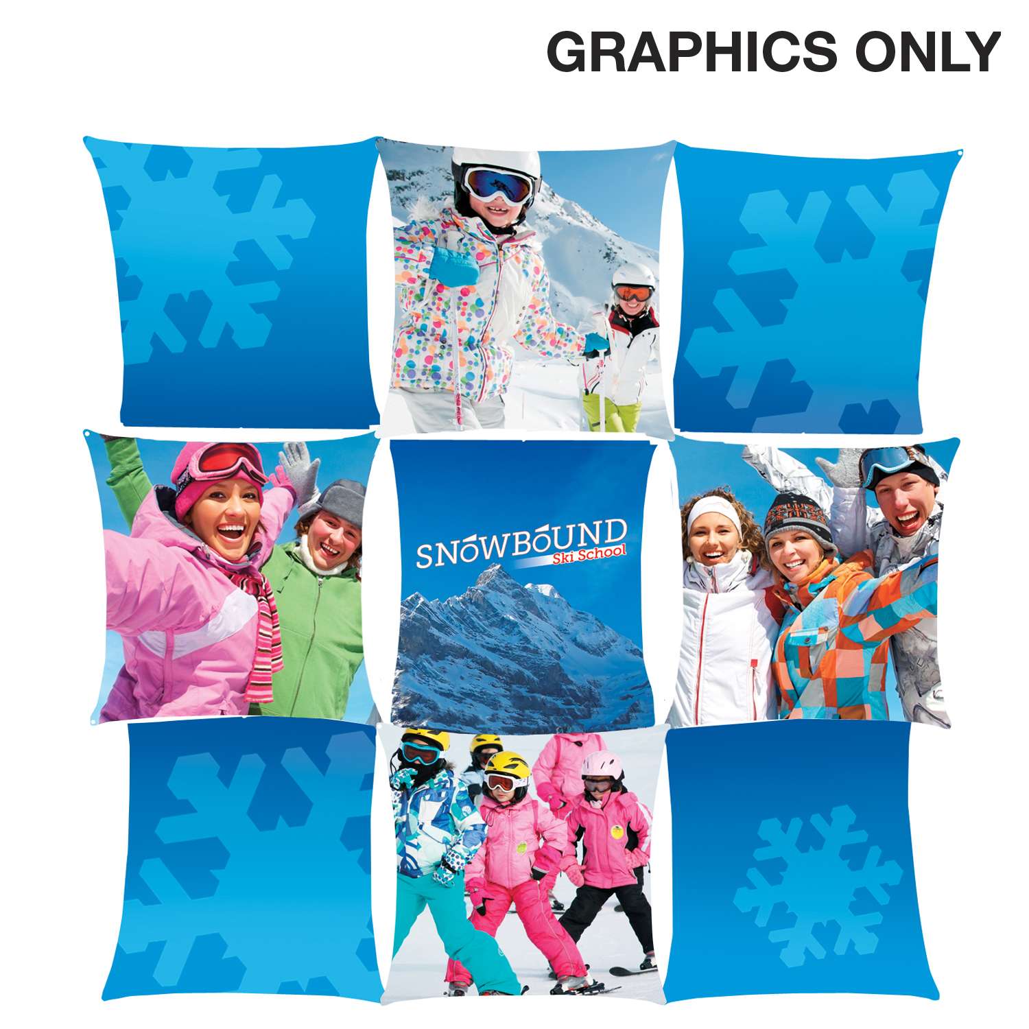 9-Quad Straight InterChange Graphic Panels (Deluxe GeoMetrix Weave ...