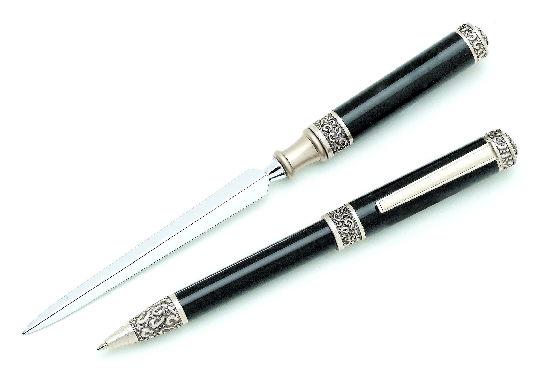 Intalica Ballpoint Pen and Letter Opener Set with Cast Metal ...